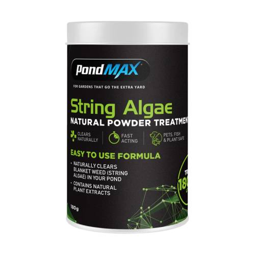 PondMax String Algae Powder 180g jar - The Fish Works Pond Supplies